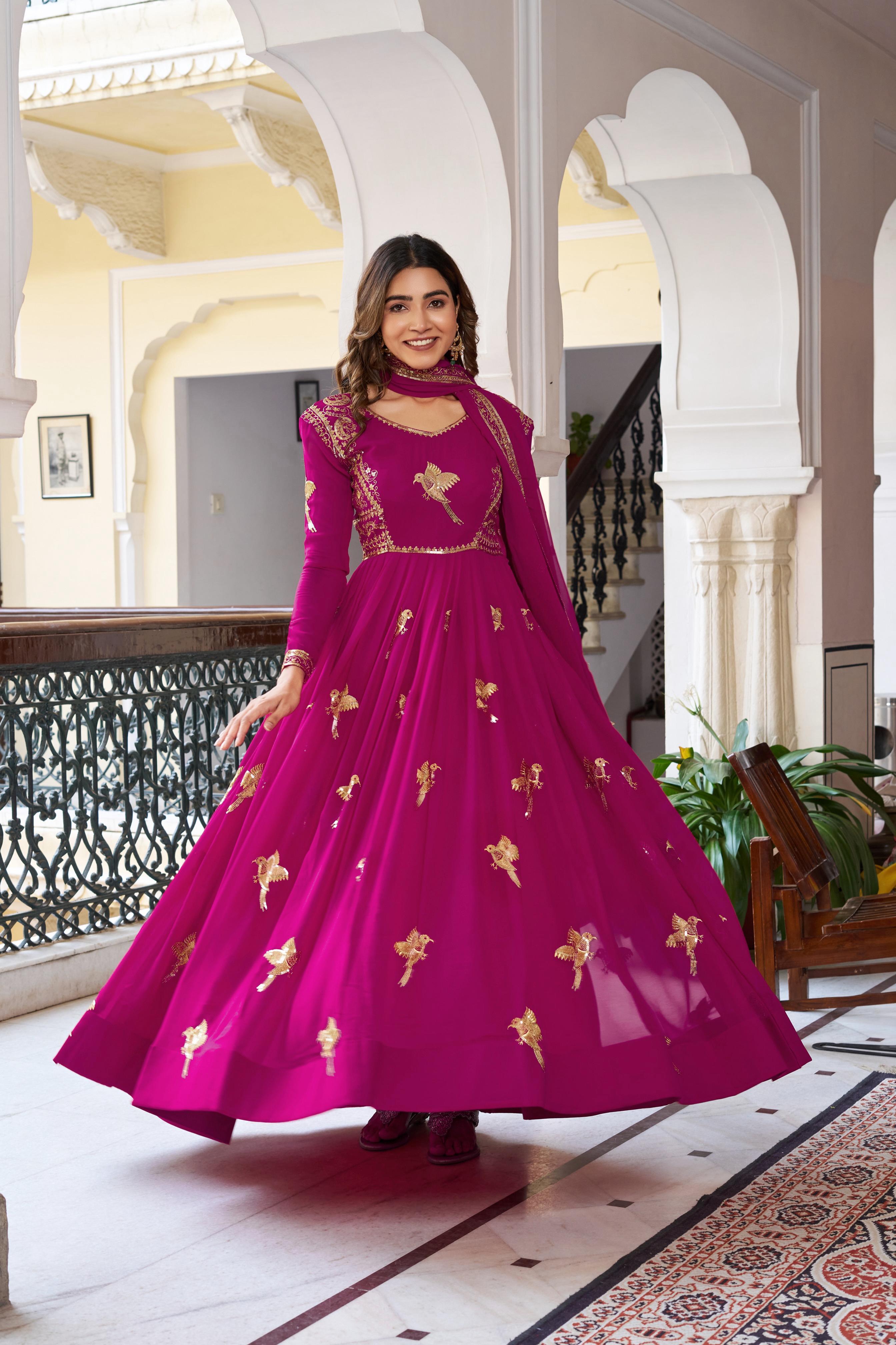 Heavy Work Anarkali Dress | Wedding & Party Collection – Houseofshelook